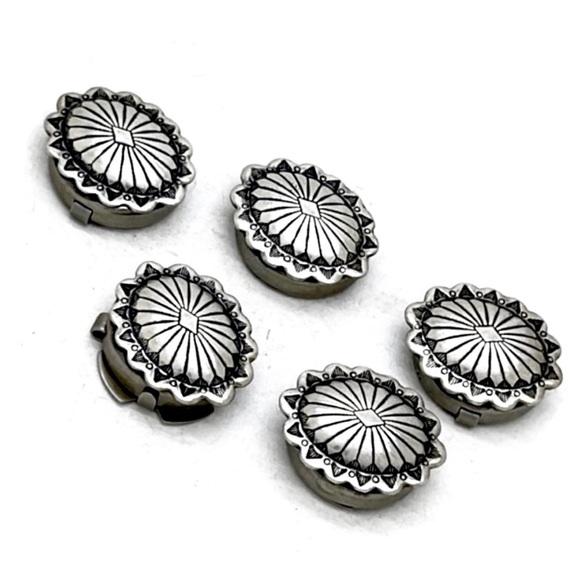 Vintage | Accessories | Vintage Sterling Silver Oval Concho Button ...
